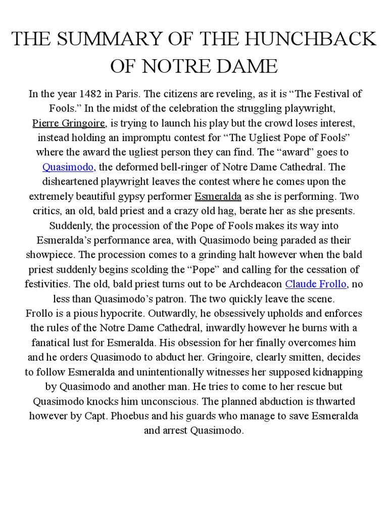 Quasimodo's Tragic Tale Unfolds | PDF