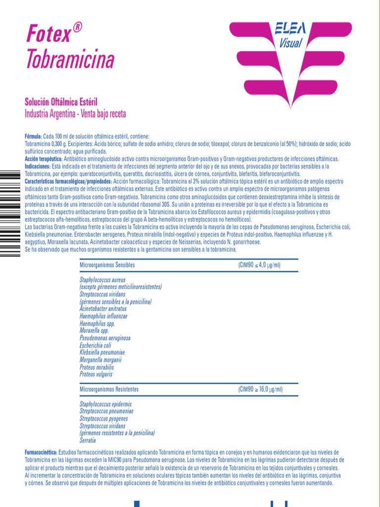 Fotex Prospecto ELEA | PDF | Penicilina | Especialidades Medicas