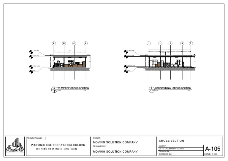 5 Longitudinal Cross Section 5 Traverse Cross Section: 1 2 3 4 5 A B C ...