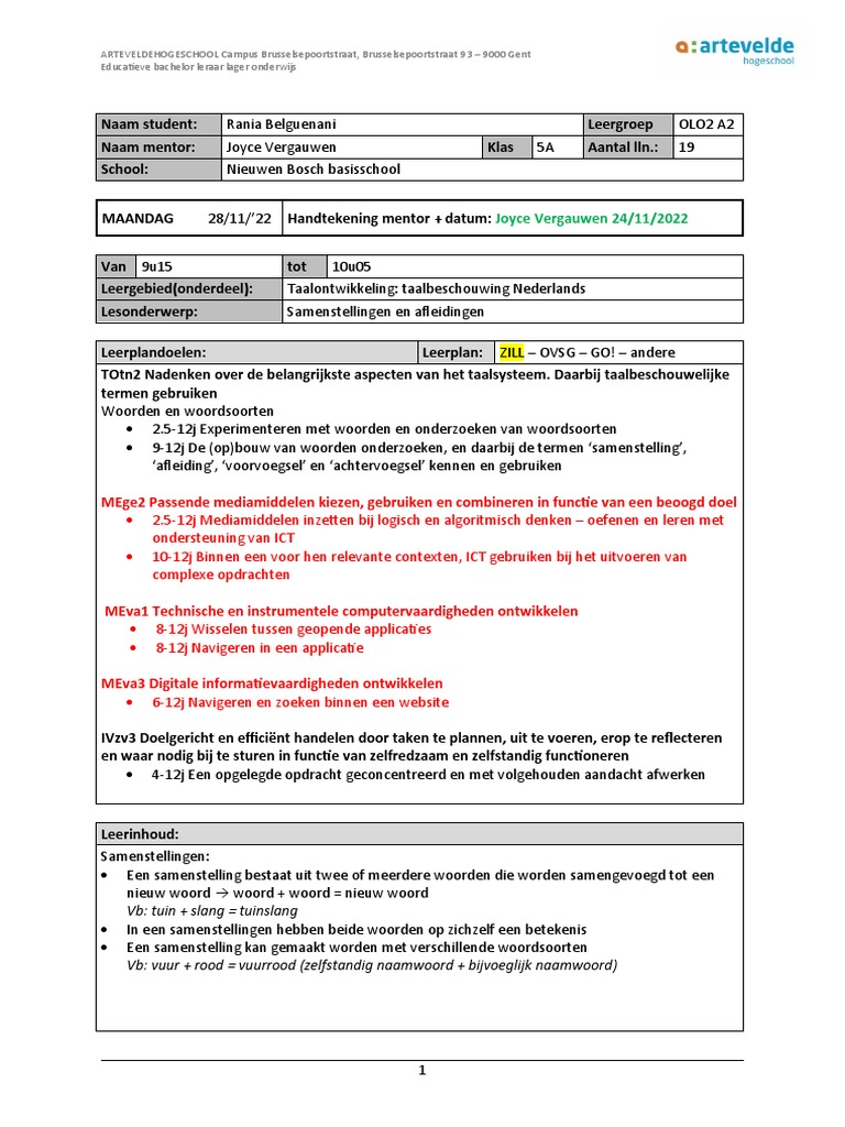 Samenstellingen en Afleidingen - RB | PDF