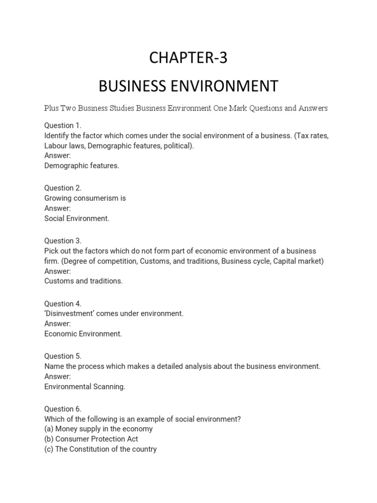 +2 Business Chapter 3 Notes | PDF | Business | Globalization