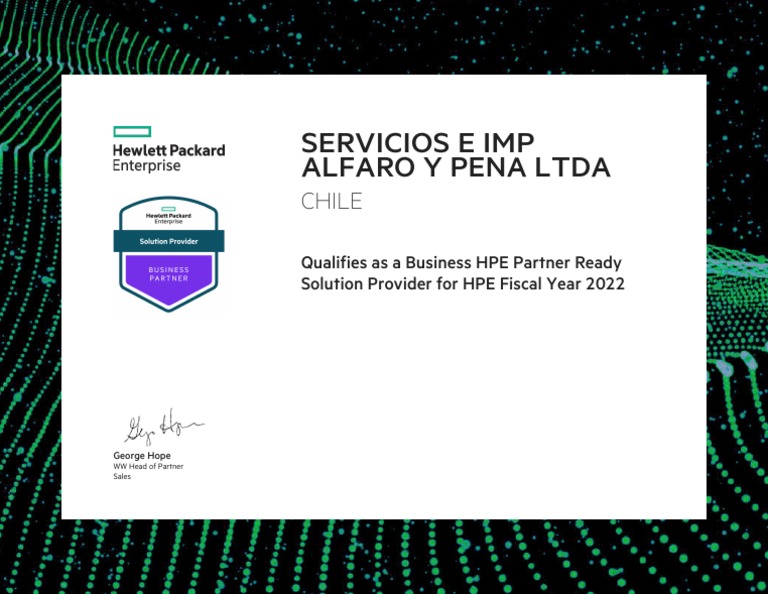 Business Partner HPE 2022 | PDF