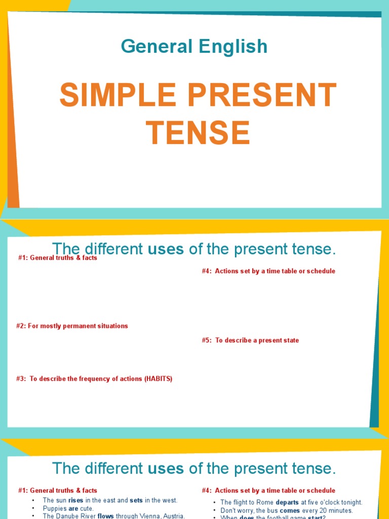 Understanding the Simple Present Tense | PDF | Grammatical Number ...