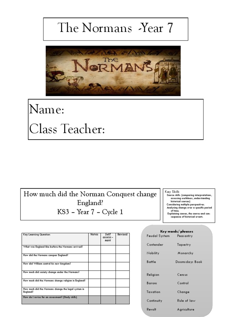 Year 7 History | PDF | Medieval England | Middle Ages