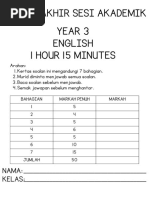 UASA Year 1 English Exam Paper | PDF