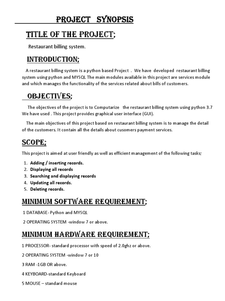 Python-Based Restaurant Billing System | PDF | Business | Computers
