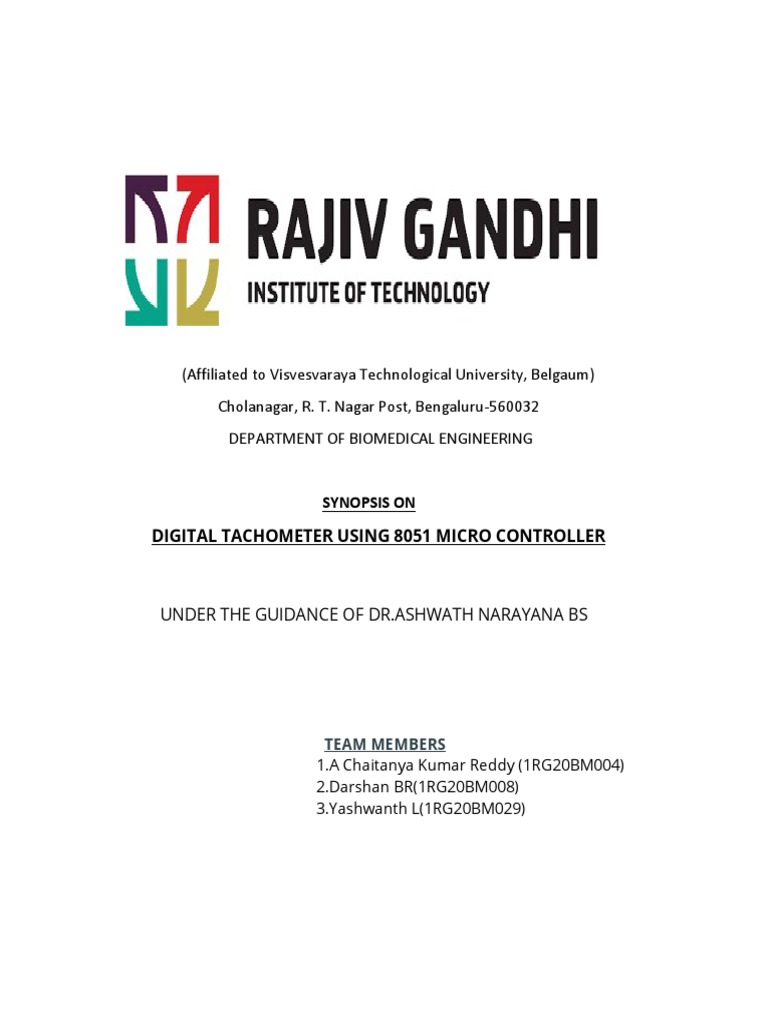 Digital Tachometer | PDF | Electronic Circuits | Microcontroller
