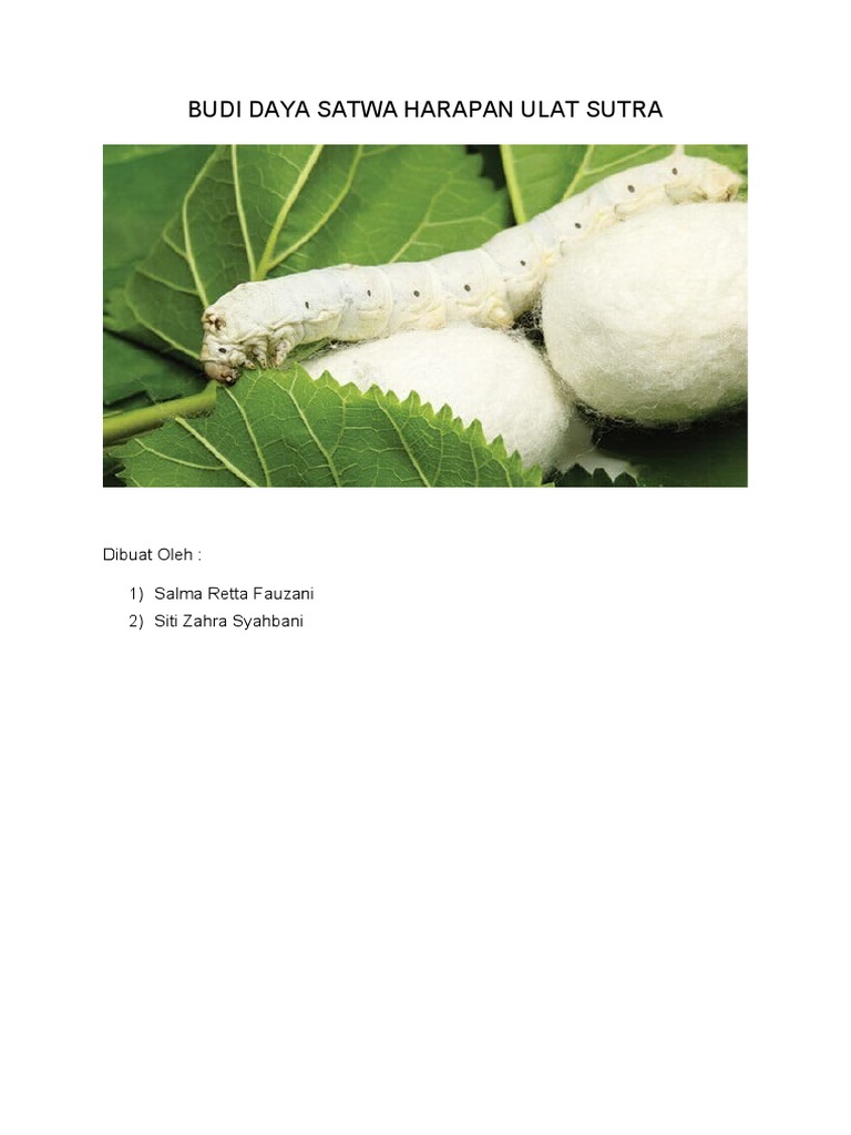 Budi Daya Satwa Harapan Ulat Sutra | PDF