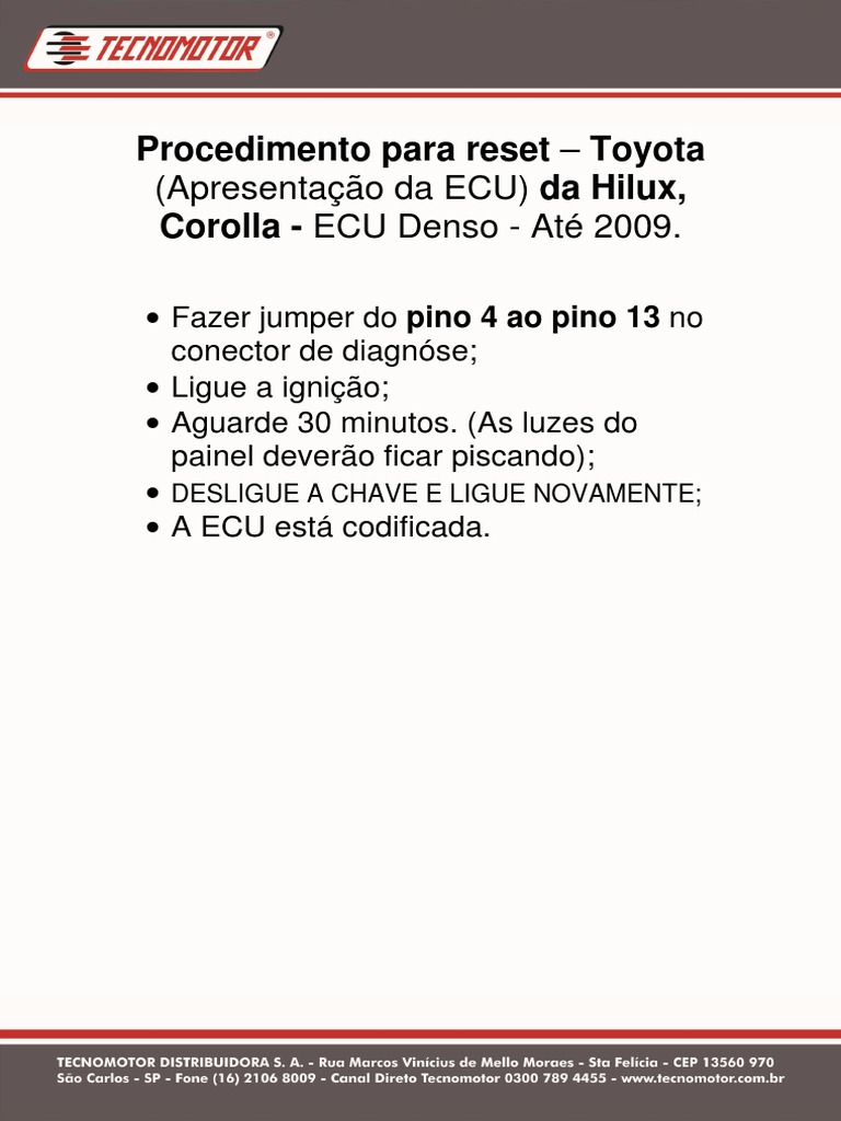 Procedimento para Reset - ECU Imob | PDF | Computadores