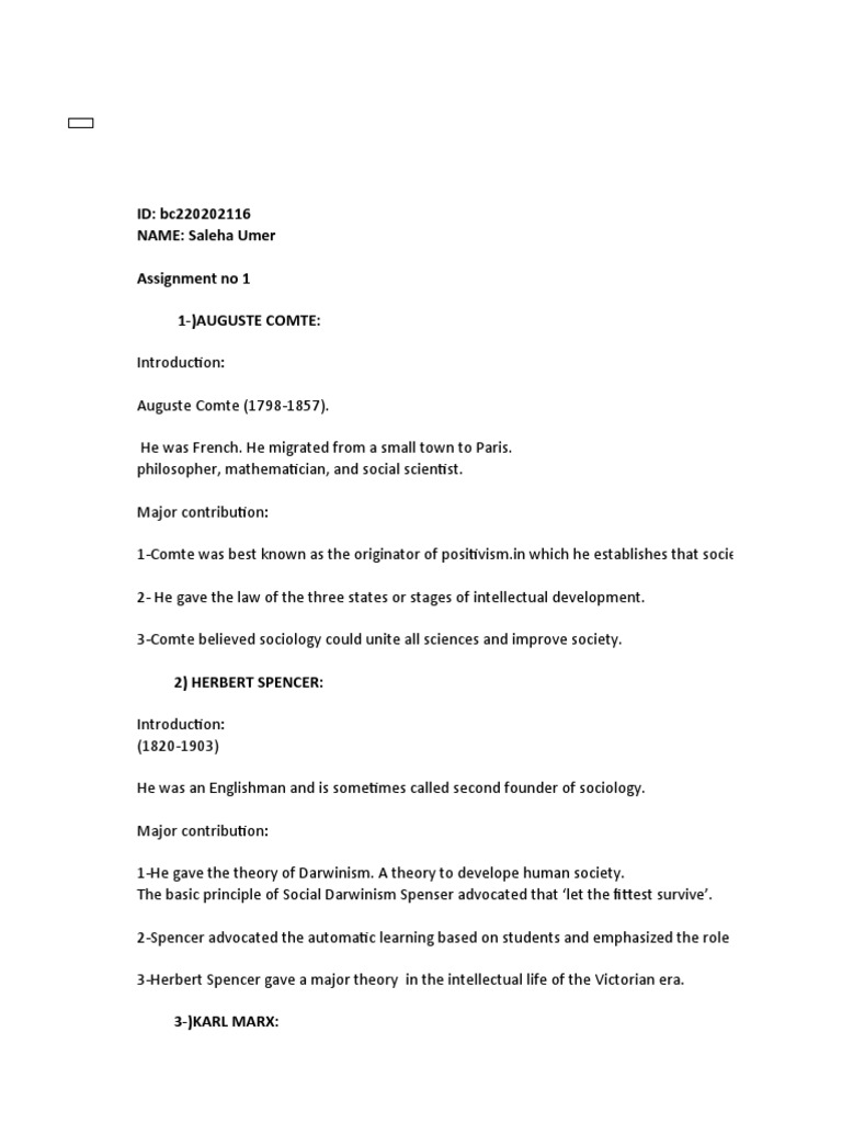 Assignment No 1 Sociology | PDF | Sociology | Émile Durkheim Assignment No 1 Sociology | PDF | Sociology | Émile Durkheim