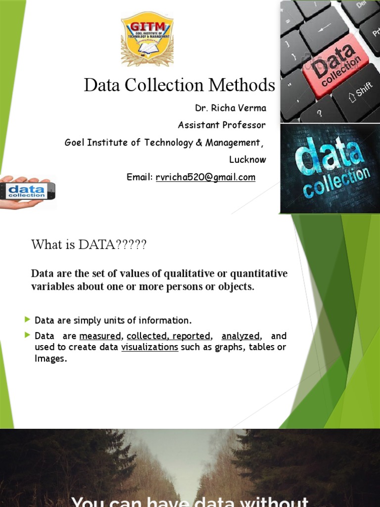 PPT-MethodsofDatacollection | PDF | Data | Questionnaire