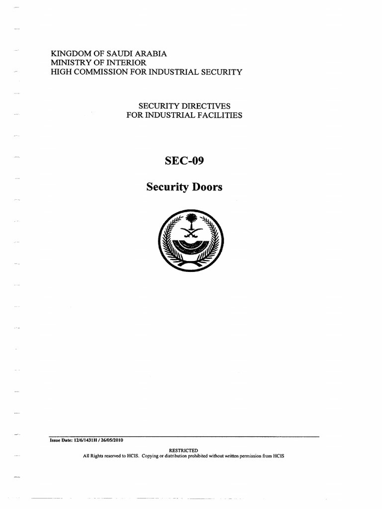 SEC-09 Security Doors | PDF