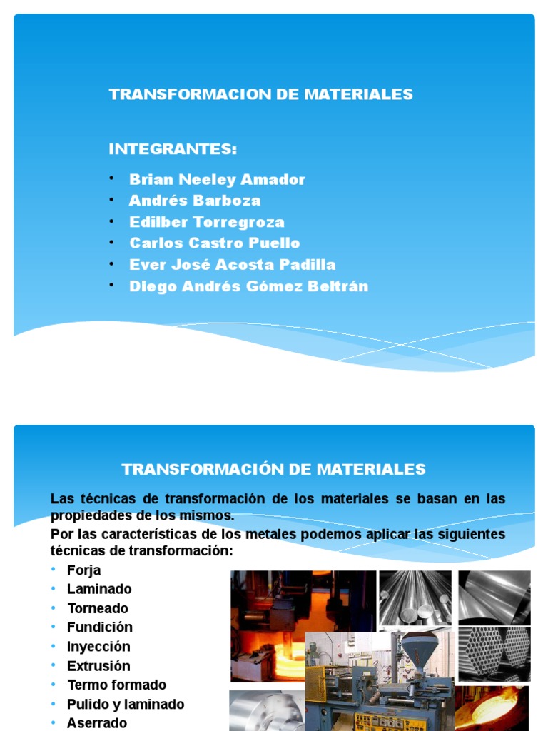 Transformacion de Materiales | PDF | Metalurgia | Minerales
