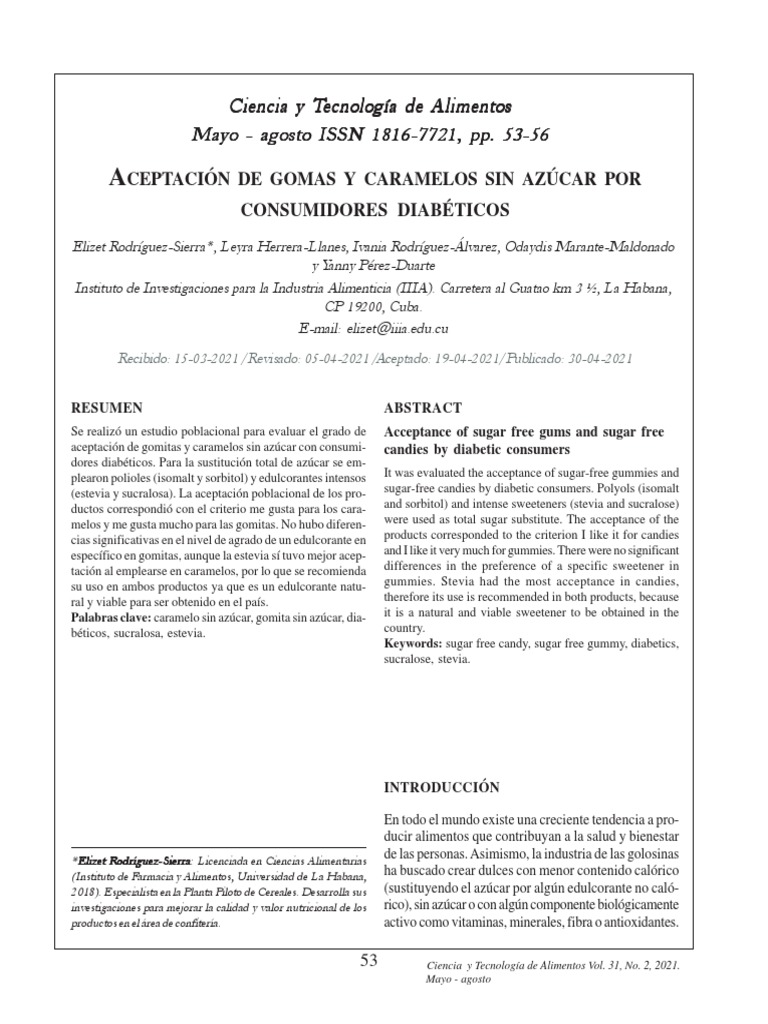 10 Elizet Rodríguez-Sierra | PDF | Azúcar | Dieta y nutrición