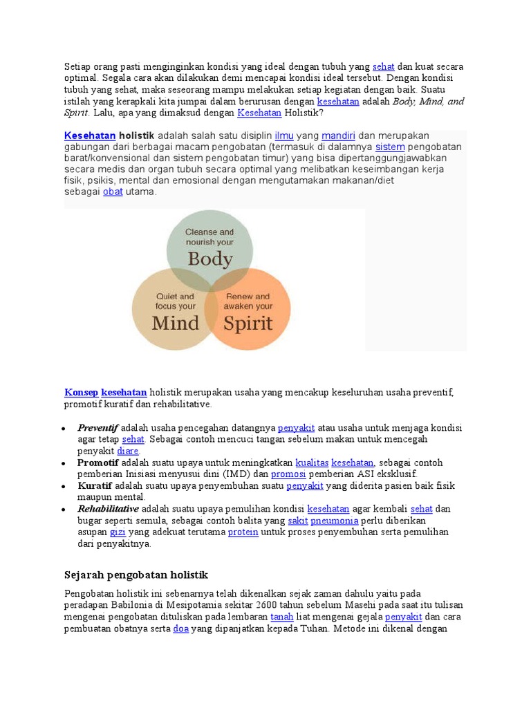 Konsep Kesehatan Holistik Pdf 