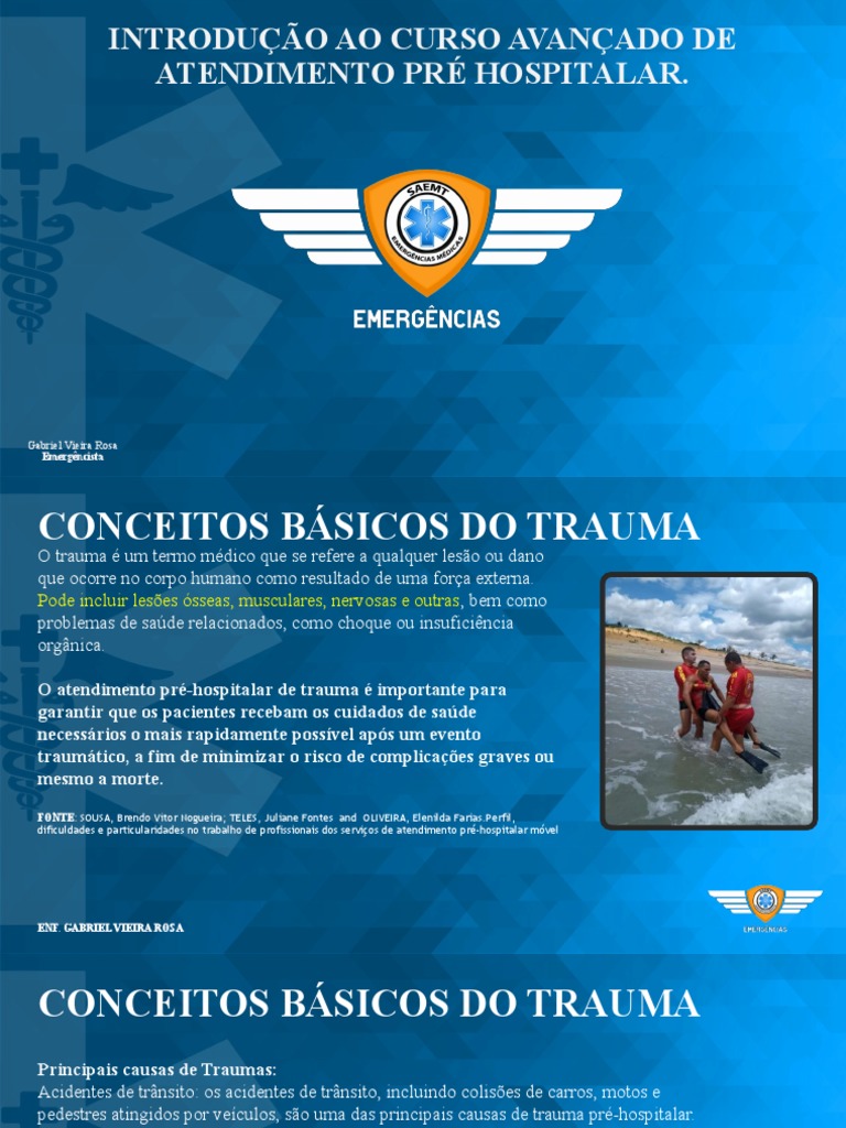 Causas Comuns de Trauma Pré-Hospitalar | PDF | Esportes e Recreação