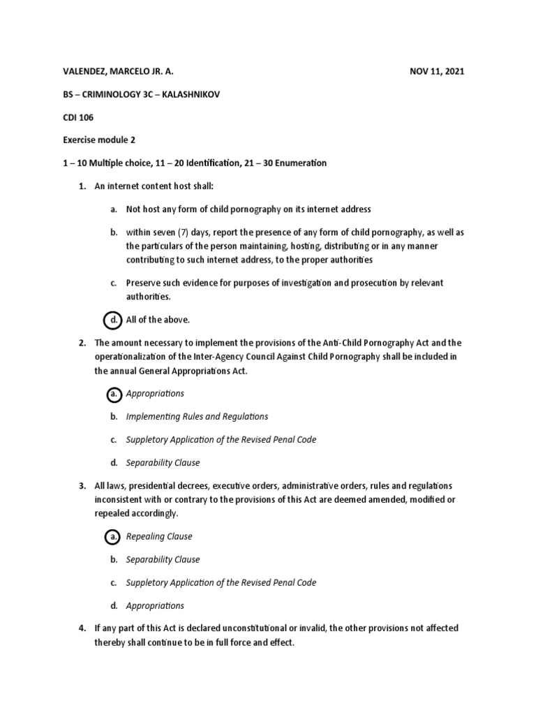 Cdi 106 Midterm Output | PDF | Child Pornography | International Labour Organization