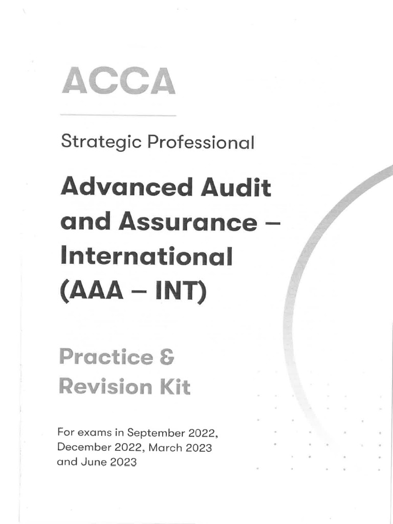 Aaa Bpp Kit 2022 23 Pdf