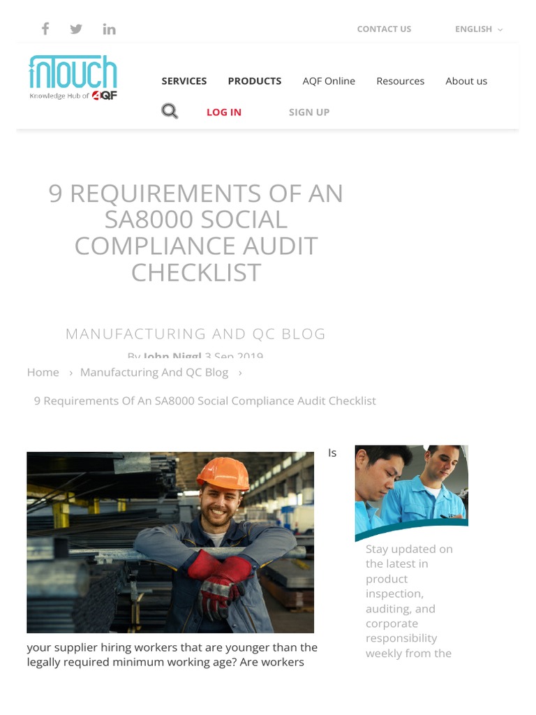 Requirements of An SA8000 | PDF | Occupational Safety And Health ...