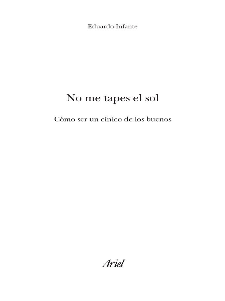 No Me Tapes El Sol | PDF | Teorías filosóficas