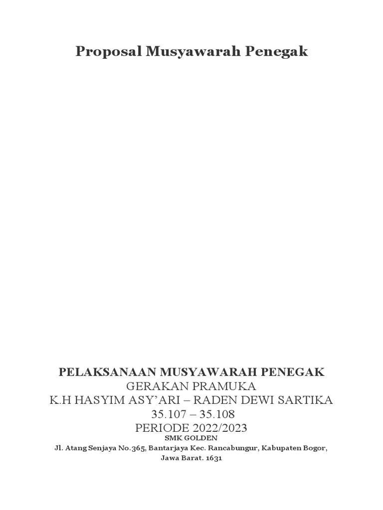 Program Kerja Dewan Ambalan | PDF