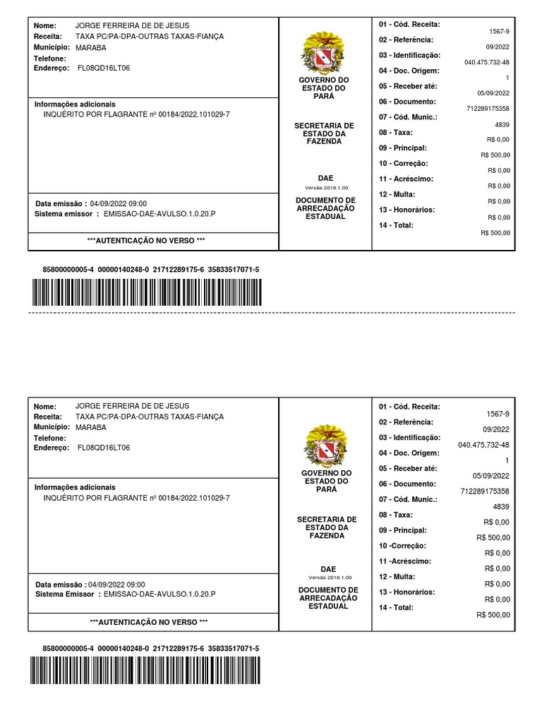 Dae Avulso 15679 202209 712289175358 | PDF