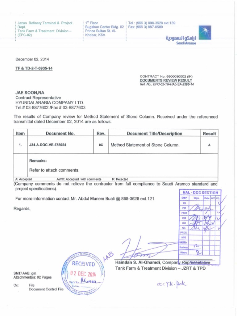 Method Statement For Stone Column | Download Free PDF | Civil Engineering