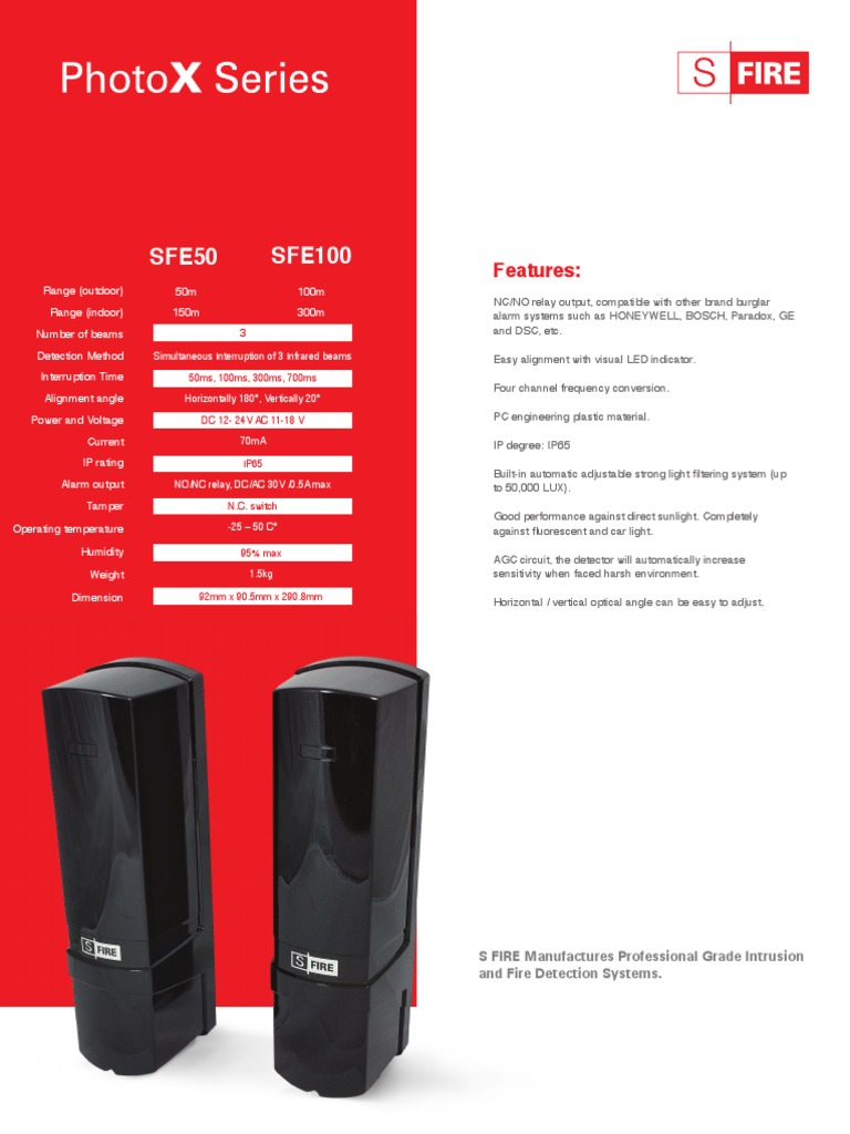 SFE50 100 Specsheet | PDF