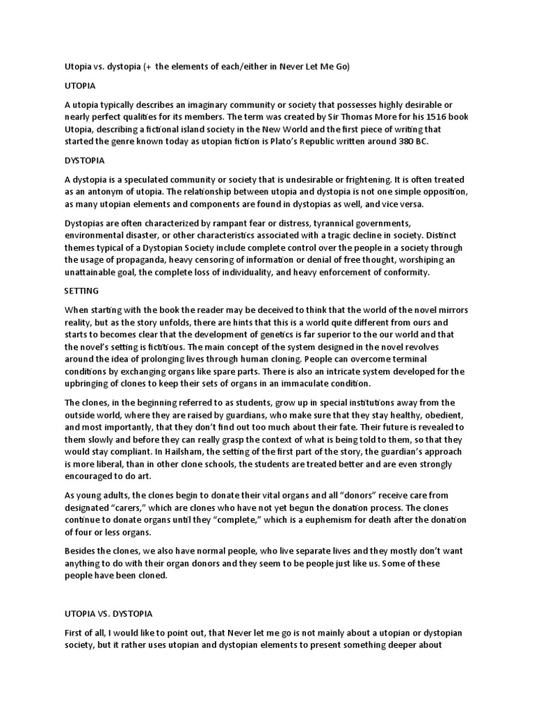 Utopia vs. Dystopia | PDF | Dystopia | Utopia