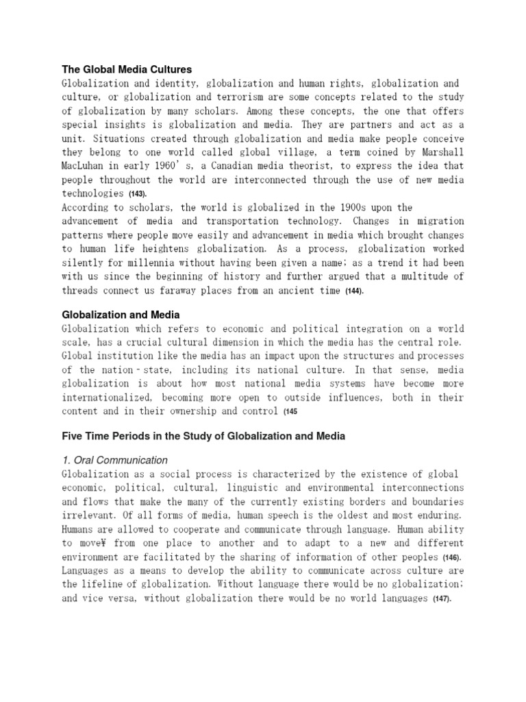 Timeline of Globalization and Media | PDF | Writing | Printing