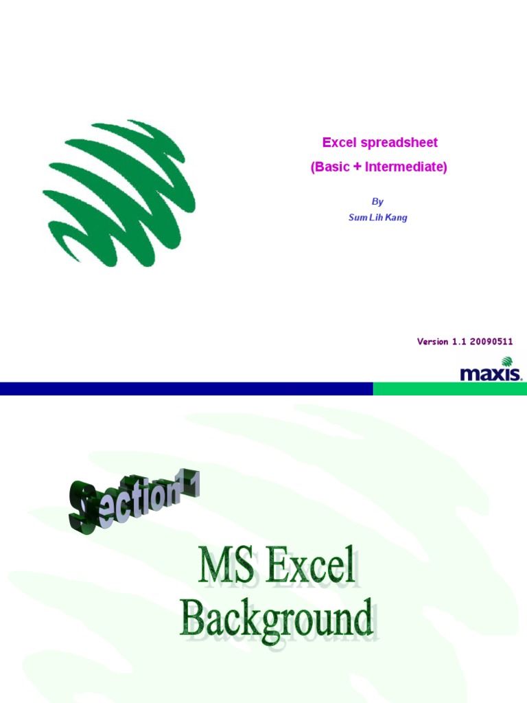 Excel Basic Intermediate v1 2 | PDF | Visual Basic For Applications | Microsoft Excel