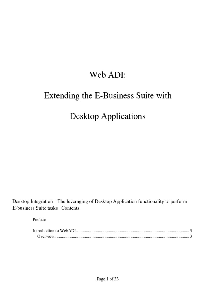 Webadi Extending Ebs Desktop Apps Pdf Microsoft Excel Microsoft Windows