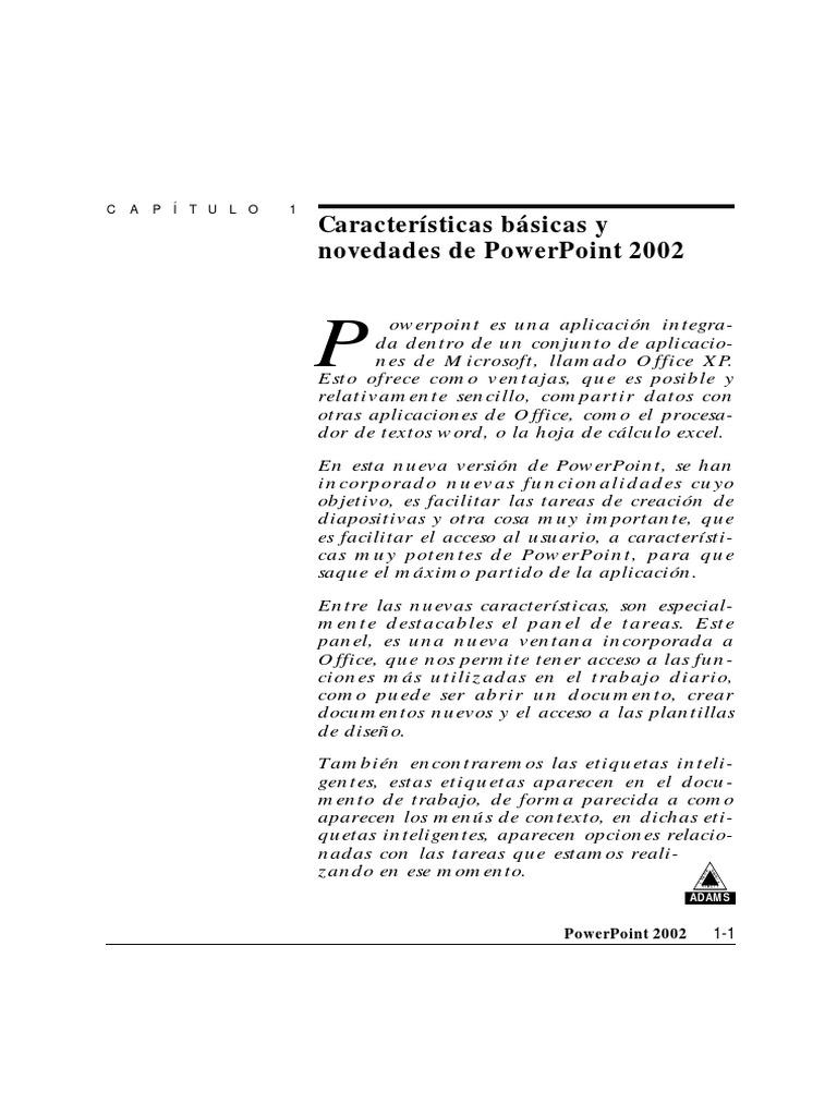 Novedades y características de PowerPoint 2002 | PDF | Microsoft ...
