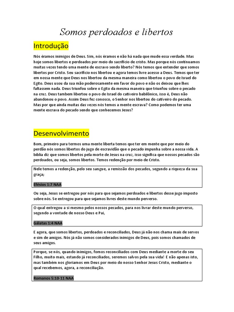 Como ter uma mente liberta em Cristo | PDF | Pecado | Jesus