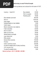 Manufacturing Accounts Notes and Questions | PDF | Expense | Inventory