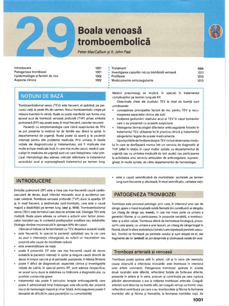 Kumar - Boala Venoasa Tromboembolica | PDF