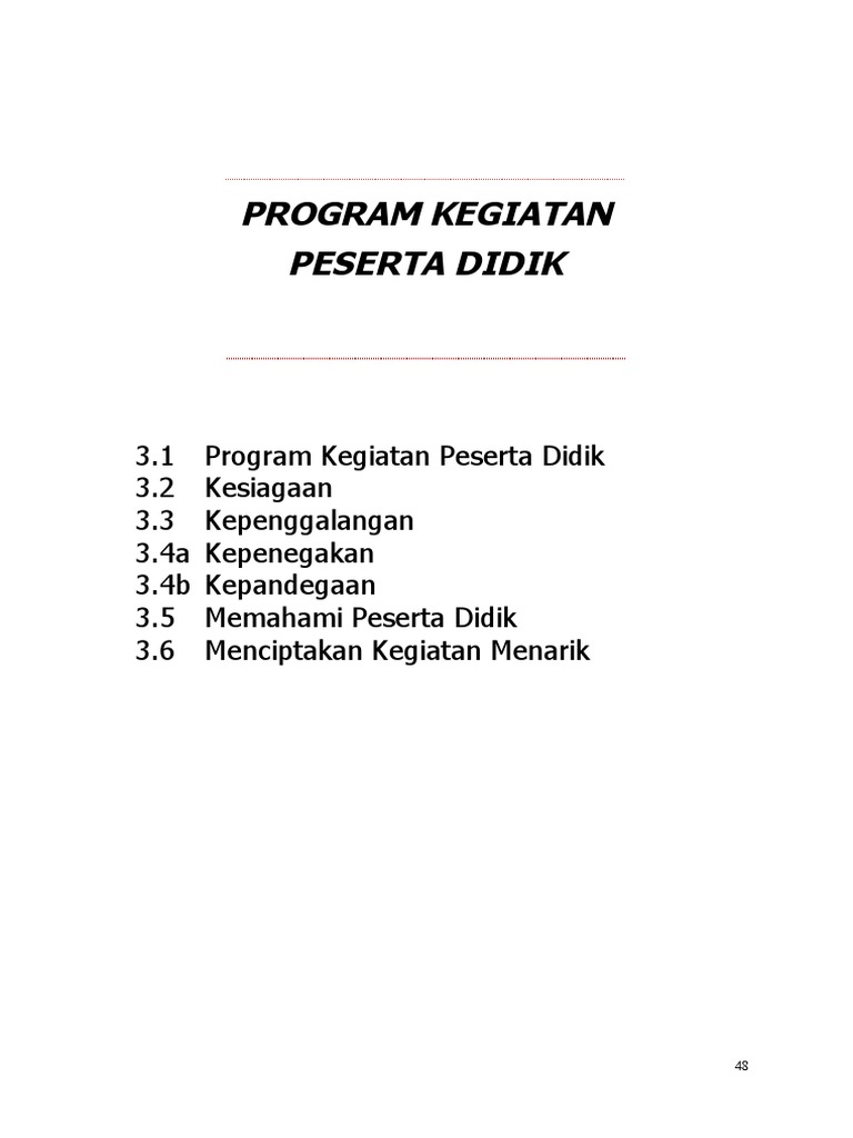Program Kegiatan Peserta Didik Pramuka | PDF