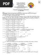 Math 7 Quarter 1 - Summative Test | PDF | Numbers | Prime Number
