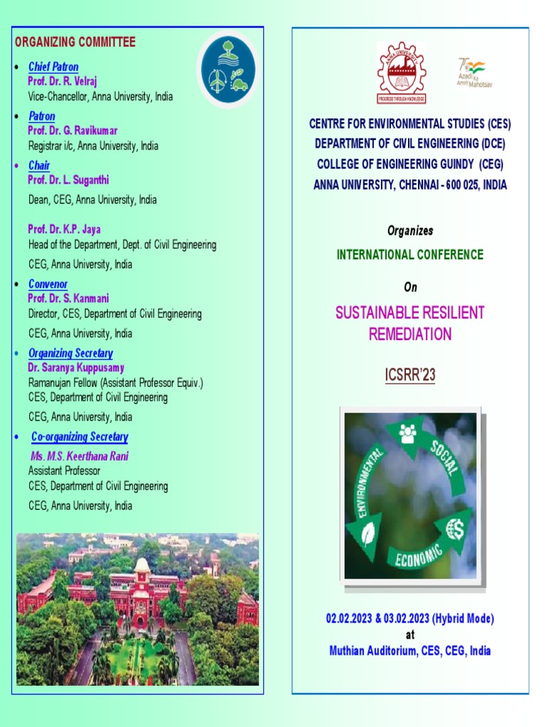 CES - AU - ICSRR23 - International Conference Brochure | PDF ...