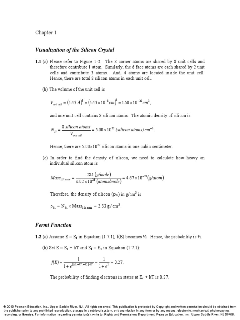 Solution Manual of Modern Semiconductor Devices For Integrated Circuits ...