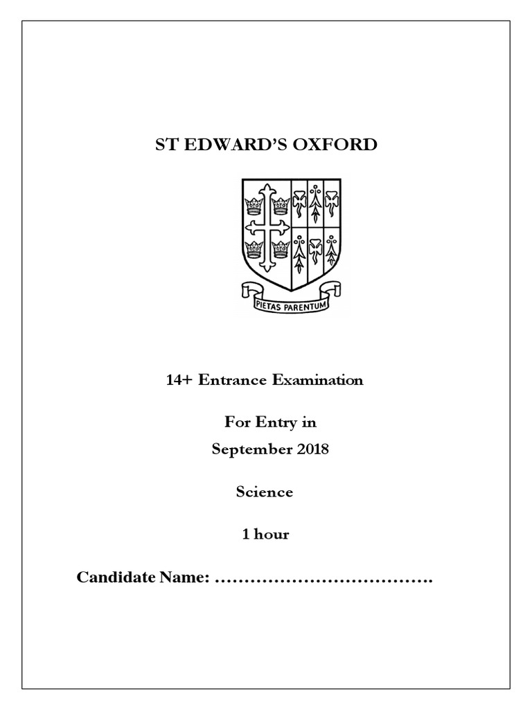 Science 14 Entrance 2018 | PDF | Carbon Dioxide | Gases