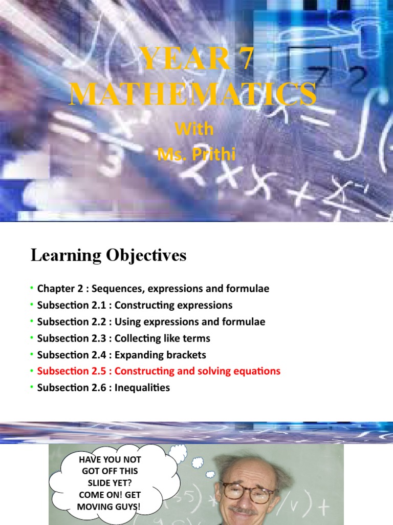 2.5 Constructing and Solve Equations | Download Free PDF | Equations ...