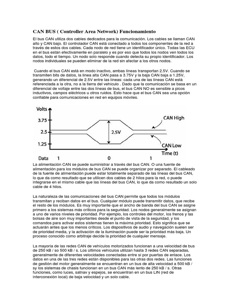Can Bus | PDF | Hardware de la computadora | Ingenieria Eléctrica