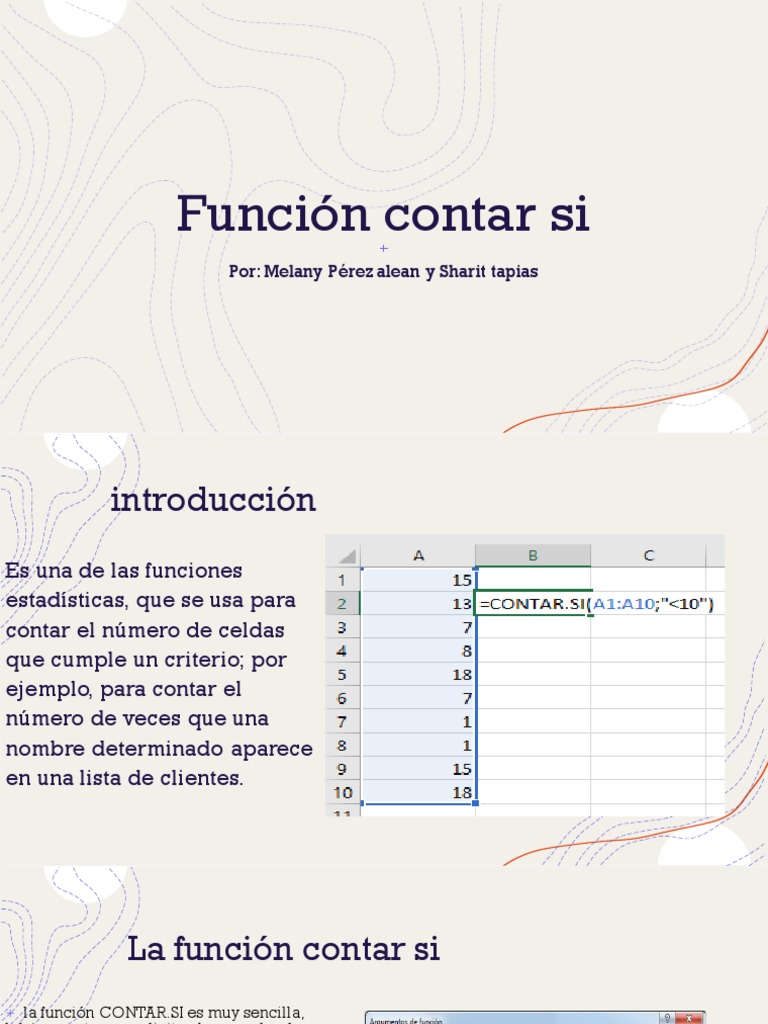 Presentación 2 Funcion Contar - Si | PDF