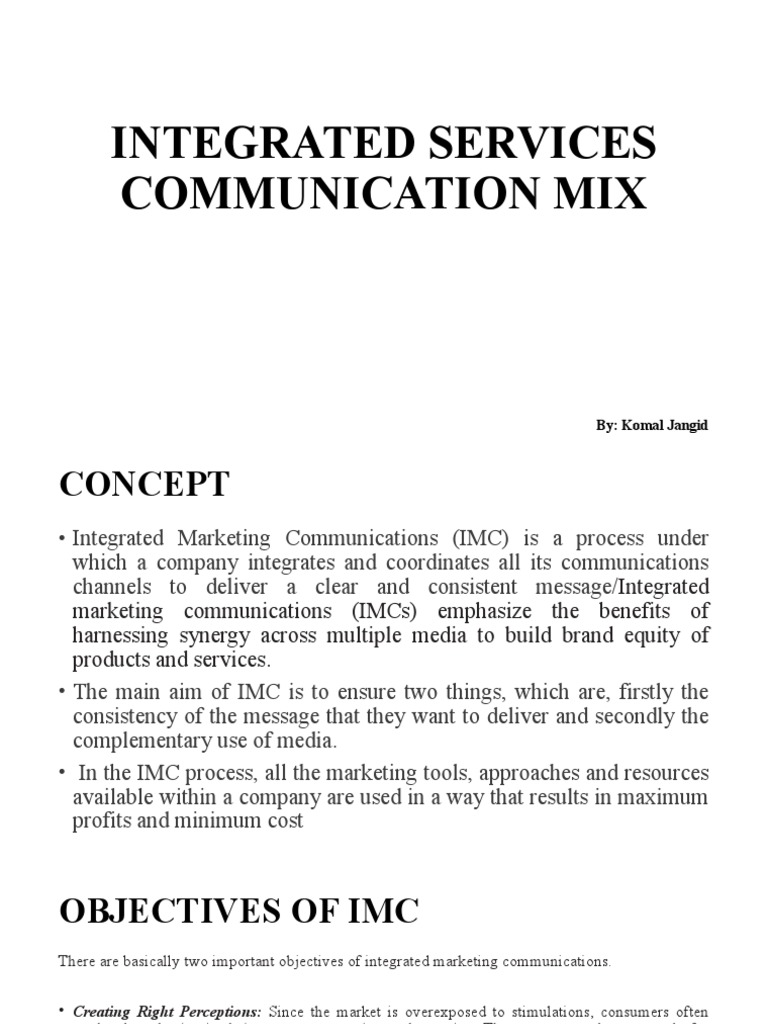 Integrated Services Communication Mix | PDF | Marketing Communications ...
