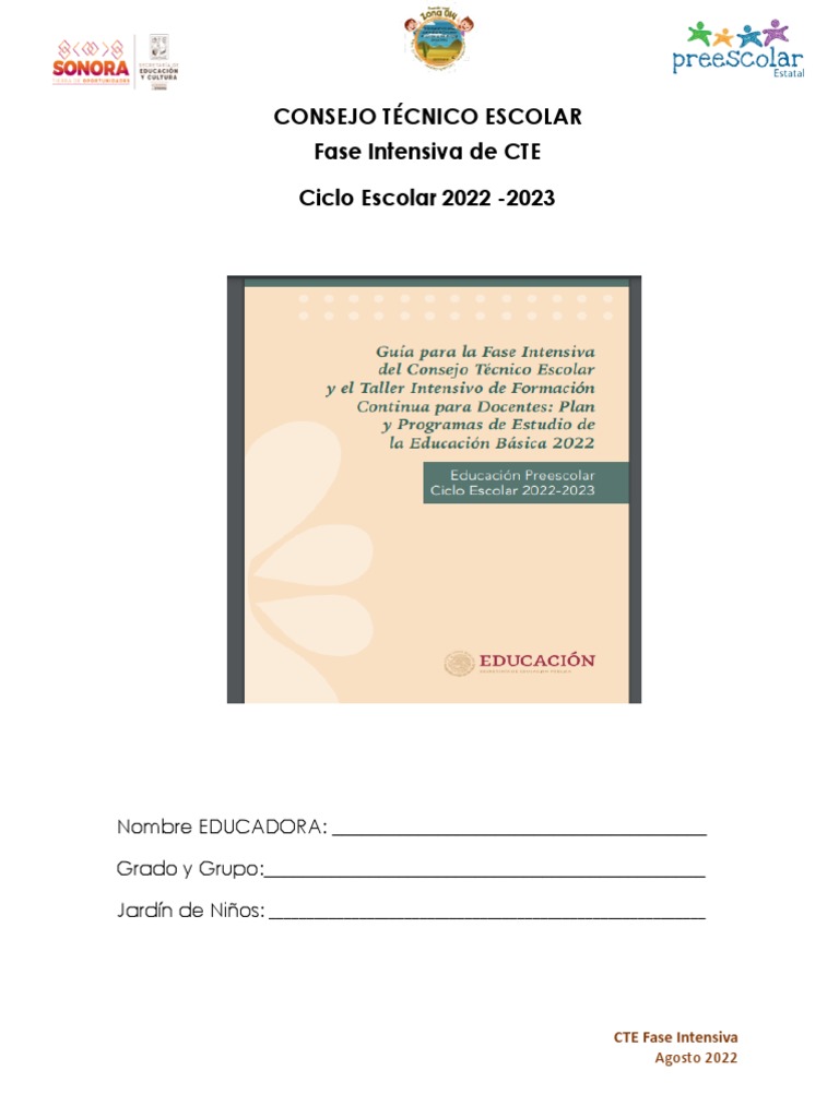 Cuadernillo CTE Fase Intensiva. (157031) | PDF | Plan de estudios | Inclusión (Educación)