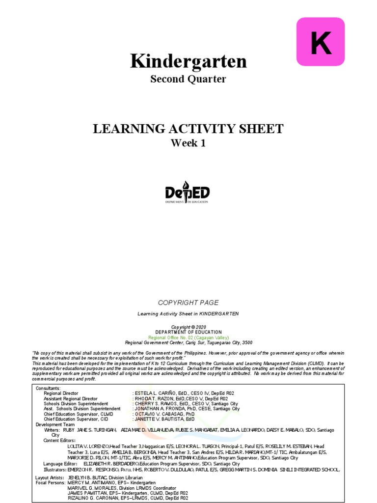 Kinder LAS Q2-Week-14 | PDF | Philippines