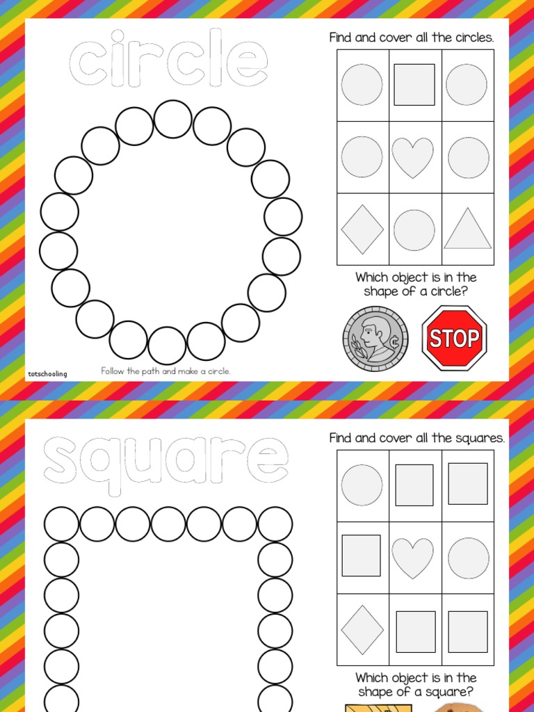 Free - Shapes Play Dough Mats | PDF | The Arts | Vision