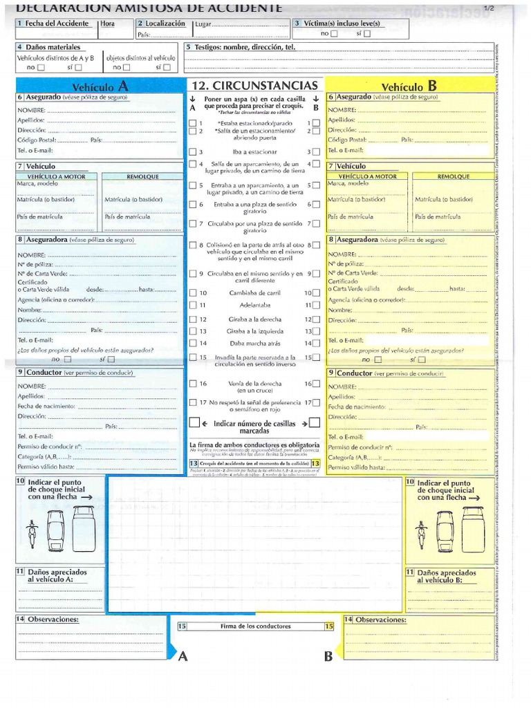 Parte de Accidente | PDF