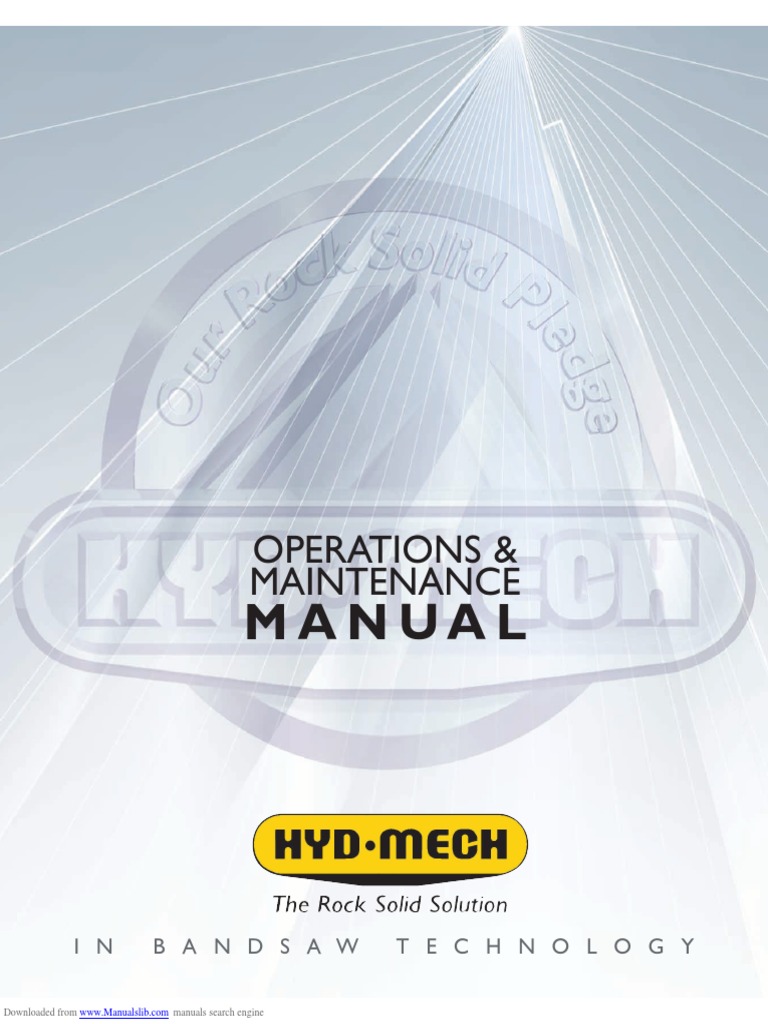 Manual: Operations & Maintenance | PDF | Screw | Tools